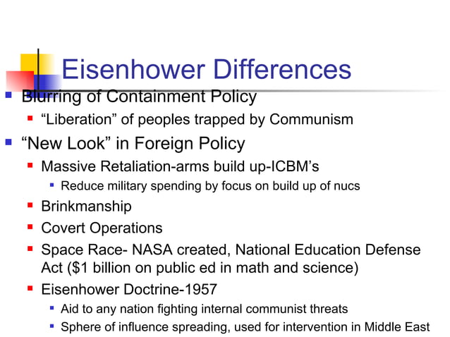 APUSH Korean War and Eisenhower Foreign Policy | PPT
