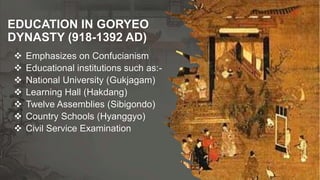 Ancient Korean Education System PPT | PPTX
