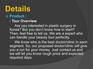 Korea surgery tour | PPTX