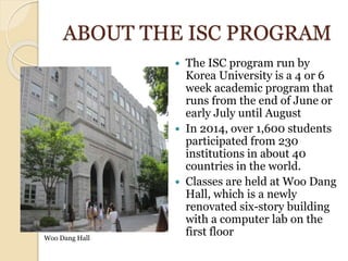 Korea University ISC Presentation | PPTX
