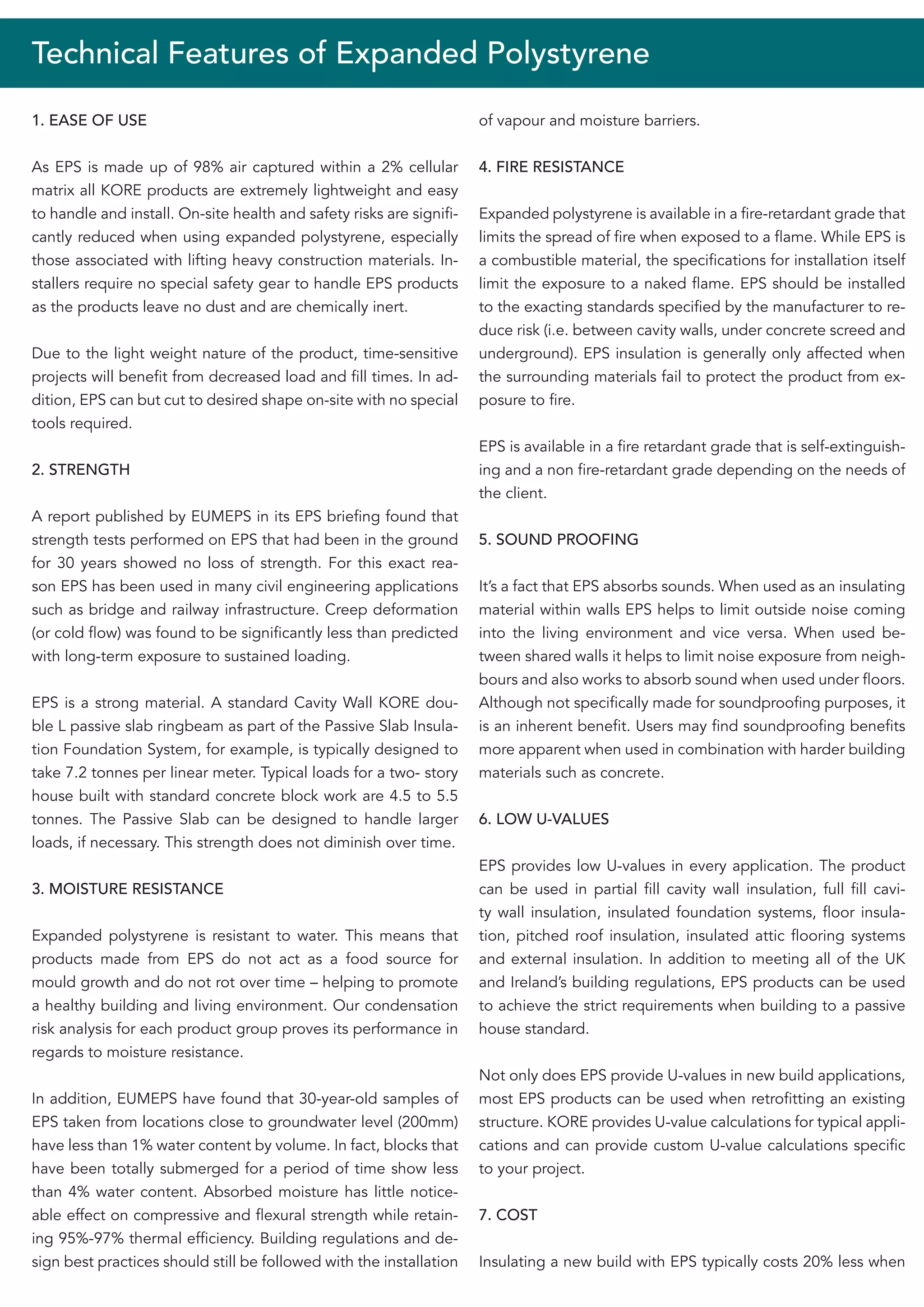 Technical Features of Expanded Polystyrene (EPS) Insulation | PDF