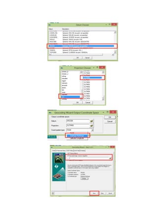 Koreksi geometrik dan geolink er mapper 7.0 | PDF