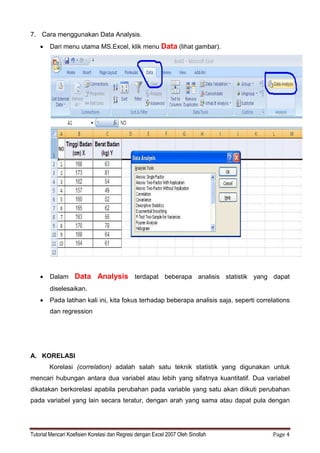 Korelasi dan regresi | PDF