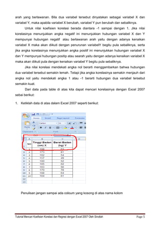 Korelasi dan regresi | PDF