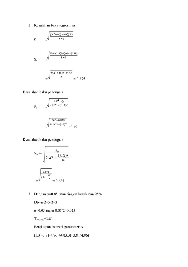 Korelasi dan regresi sederhana | DOC