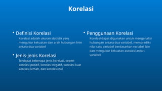 Korelasi dan Regresi Sederhana. Aljabar linear | PPT