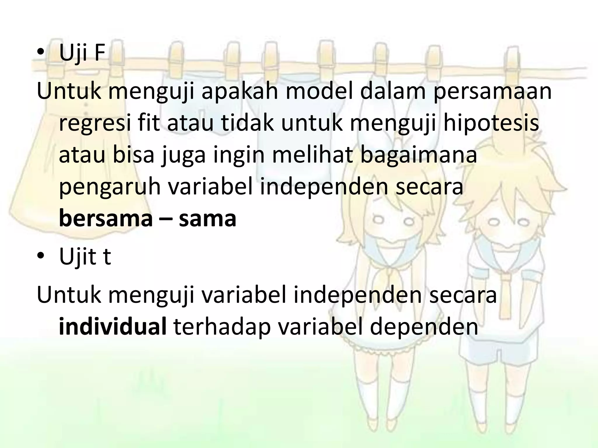 Korelasi, simple regression dan multiple regression | PPTX