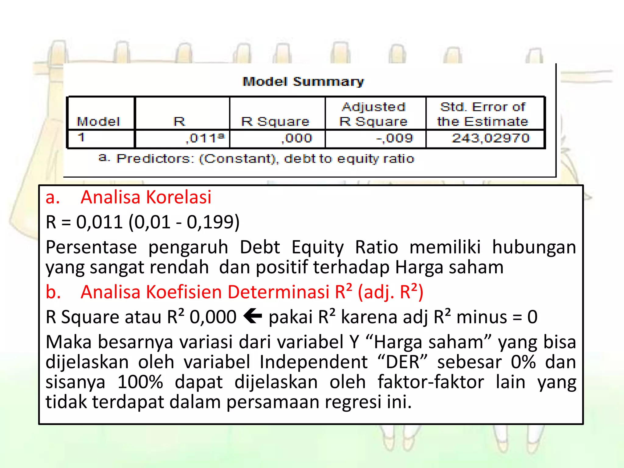 Korelasi, simple regression dan multiple regression | PPTX