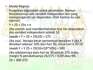 Korelasi, simple regression dan multiple regression | PPTX
