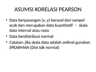 UJI STATISTIK KORELASI SPEARMAN PEARSON.pptx