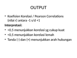 UJI STATISTIK KORELASI SPEARMAN PEARSON.pptx