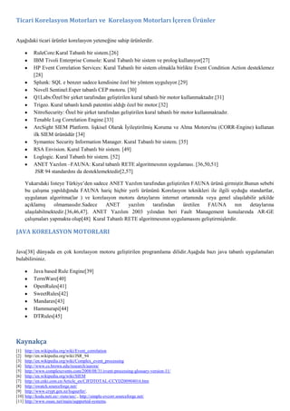 KORELASYON MOTORU, İLERİ ANALİTİK YÖNTEMLER, BİLGİ GÜVENLİĞİ VE LOG ...