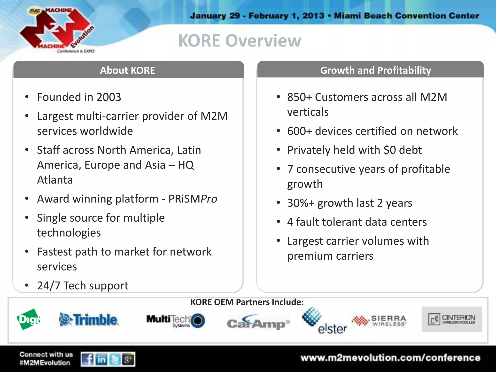 Korem2m evolutionpanelpresentationcellularornotcellularfinal2 | PPTX