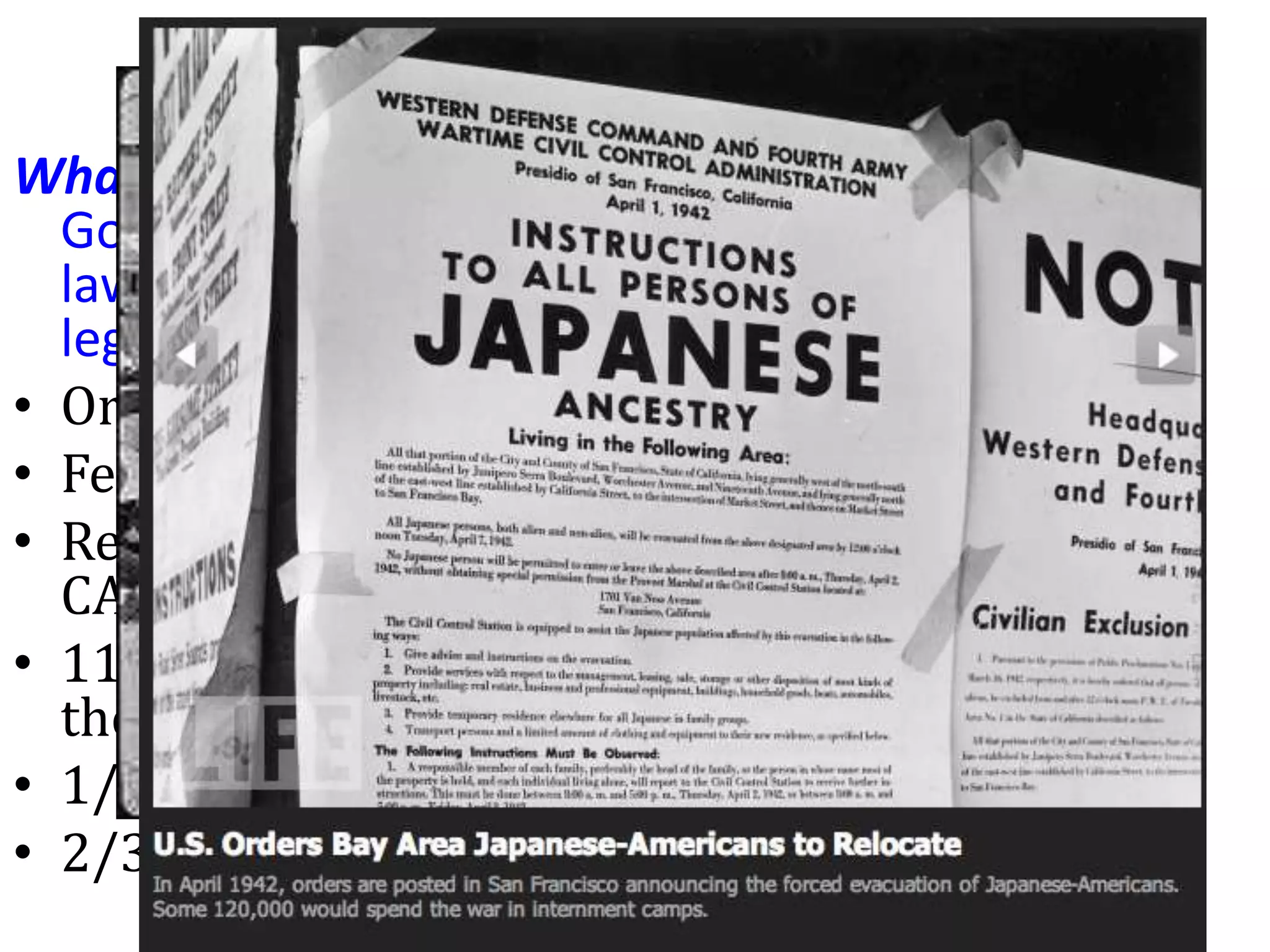 Korematsu and internment | PPT