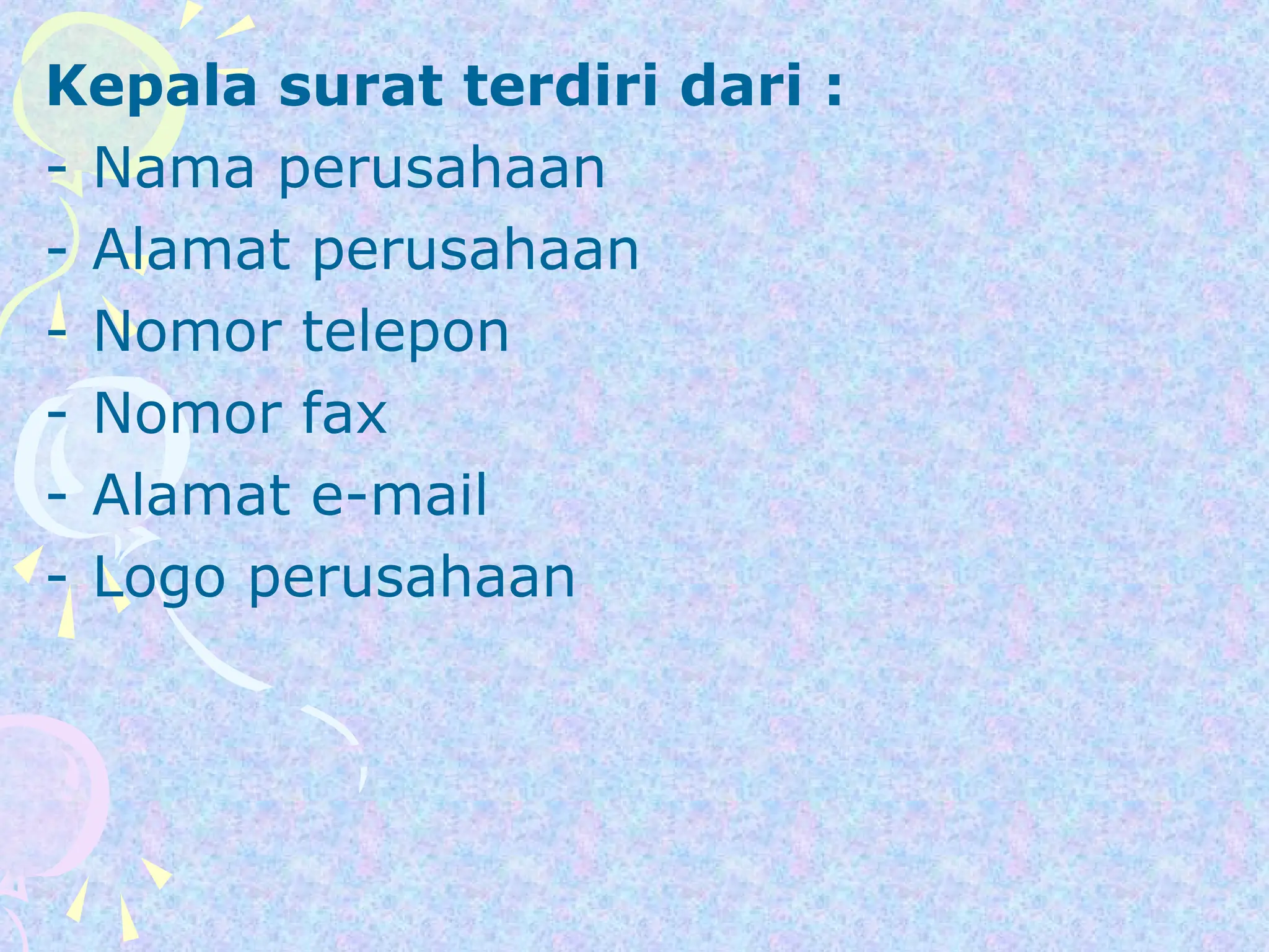Korespondensi - Tata cara Surat Menyurat | PPT