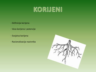 Korijeni | PPT