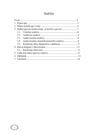 Koriscenje radno igrovnih sredstava u vrticu | DOC