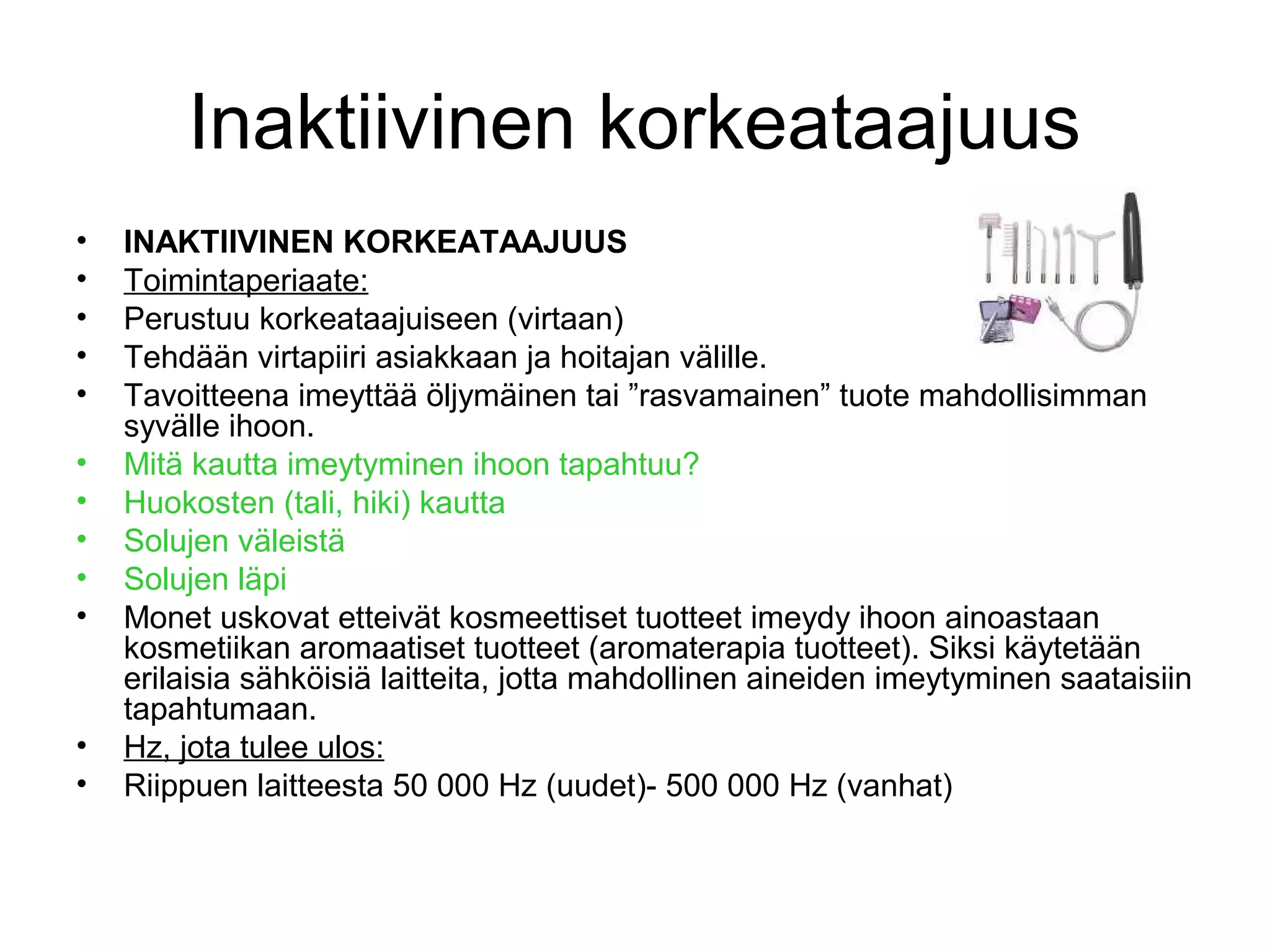 Korkeataajuus, mm valmennus | PPT