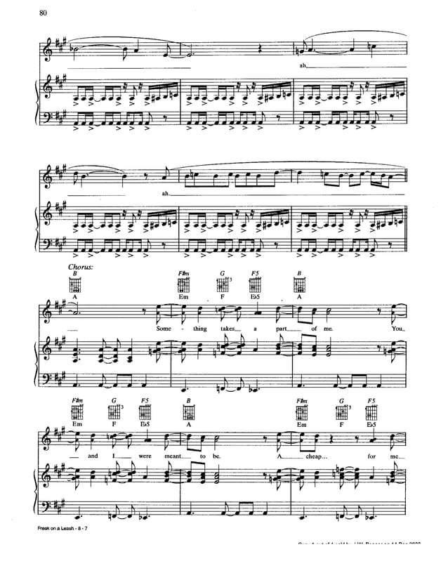 Korn ft. amy lee freak on a leash [unplugged] | PDF