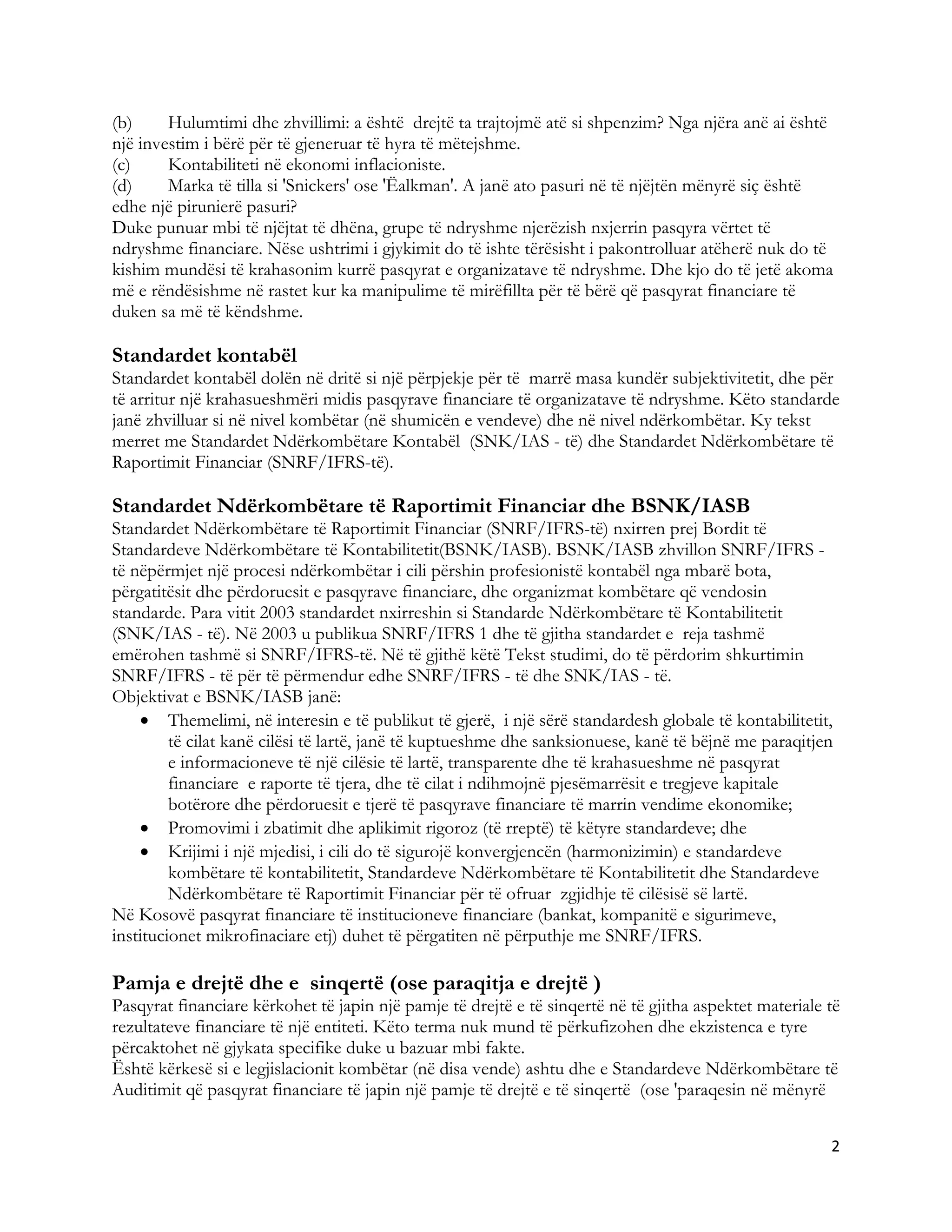 Korniza rregullative - konventat kontabel | PDF