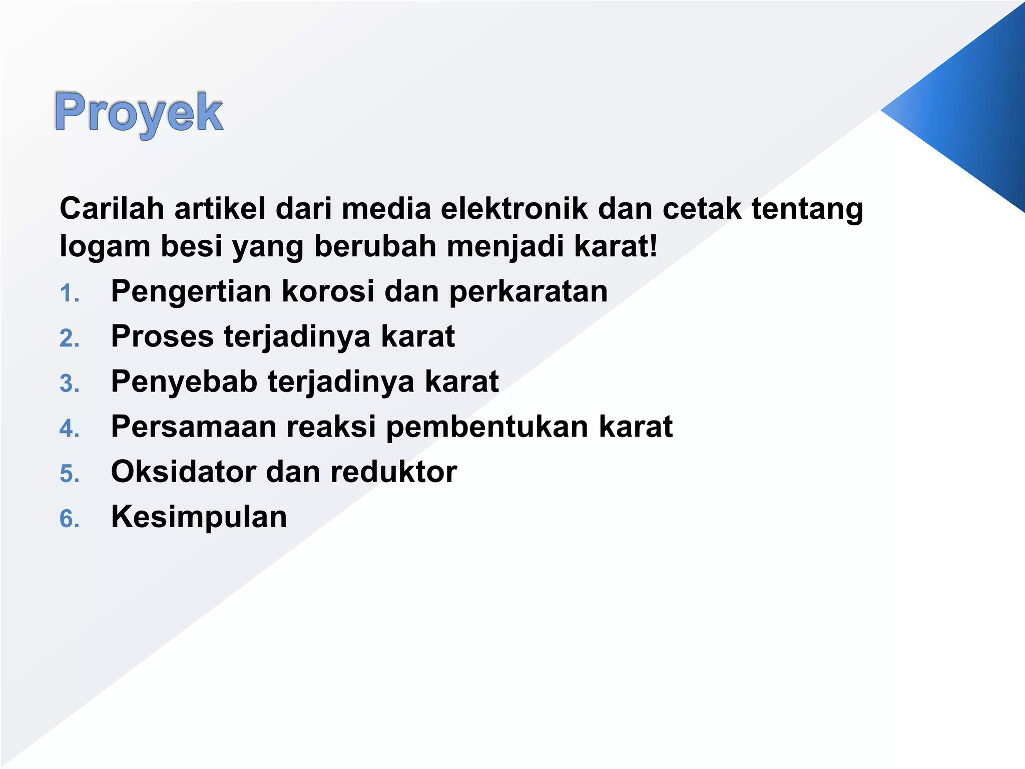 Korosi atau Perkaratan | PPTX