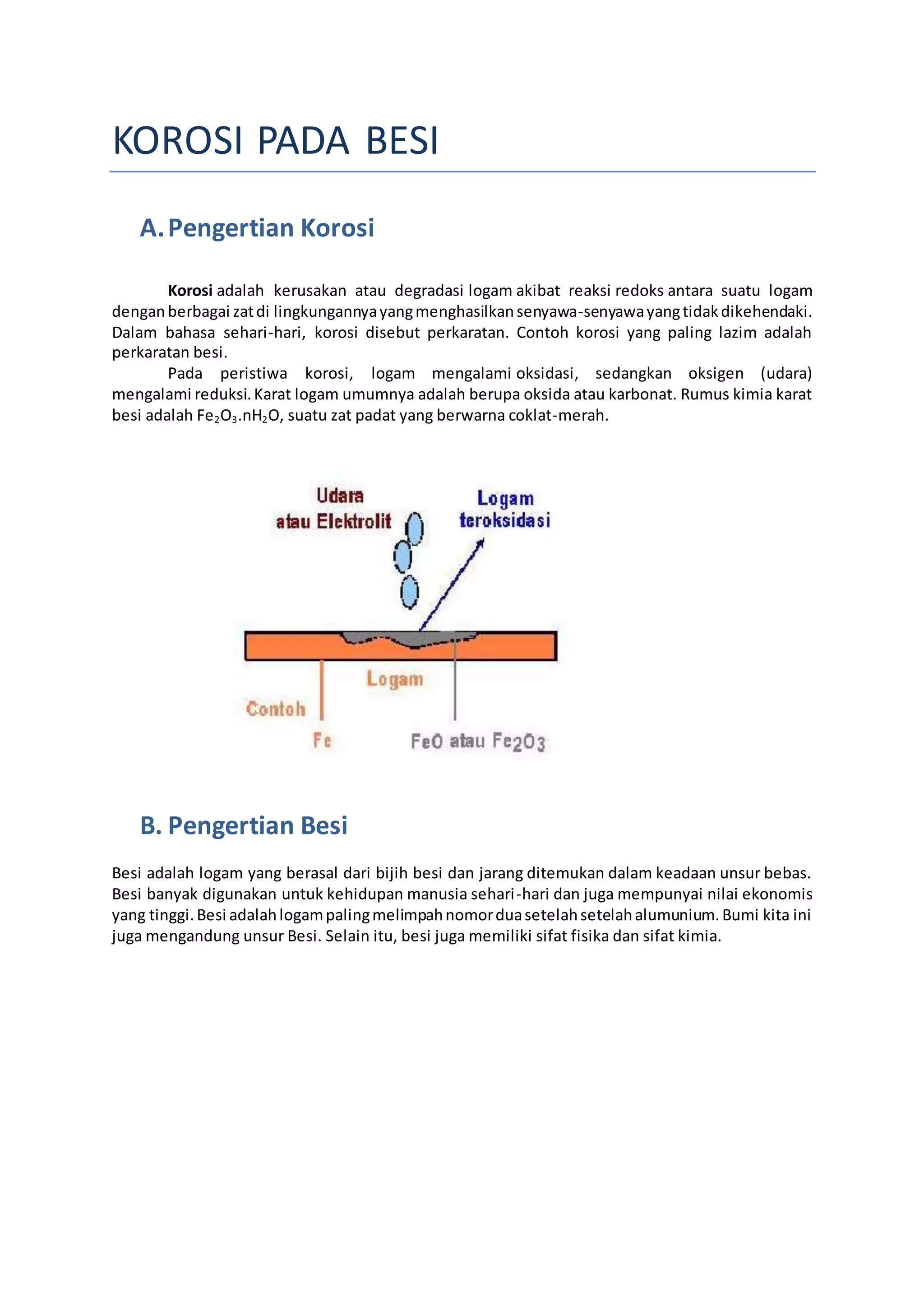 Korosi pada besi | DOCX