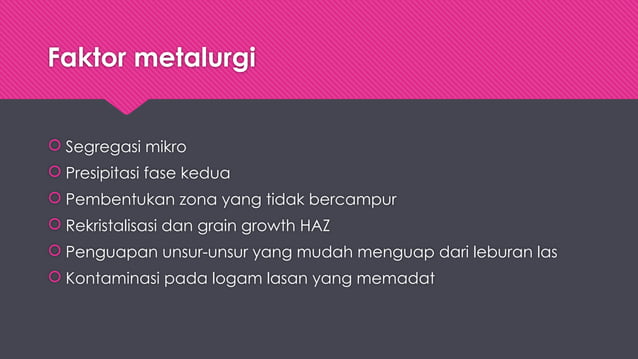 KOROSI PADA SAMBUNGAN LAS pada perkapalan dan sebagainya | PPTX