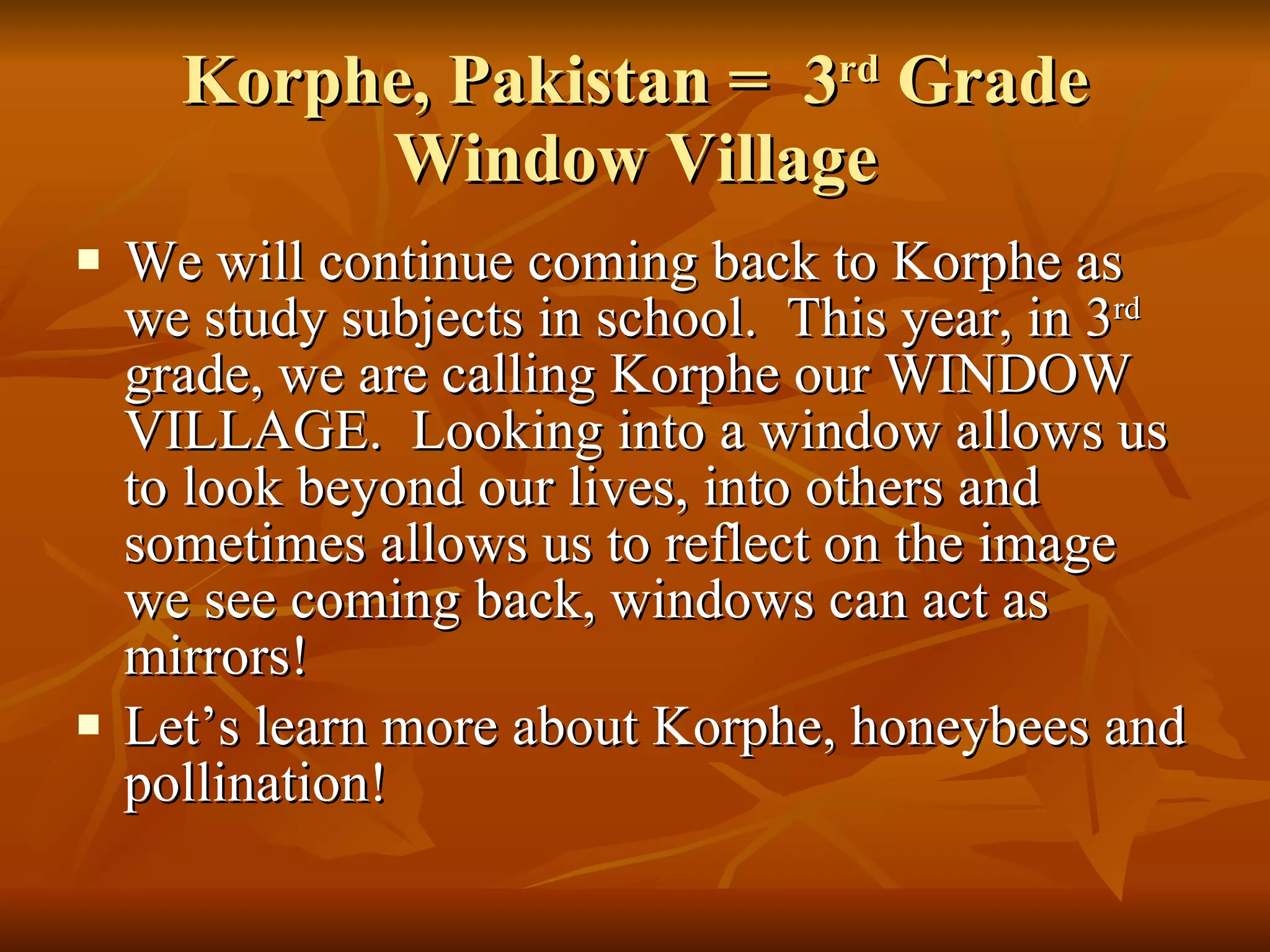 Korphe Pollination | PPT