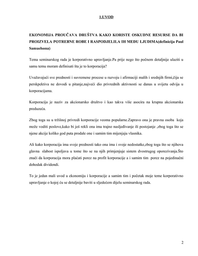 Korporativno upravljanje ij | PDF