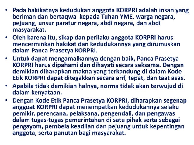 Korps pegawai republik indonesia (korpri) | PDF