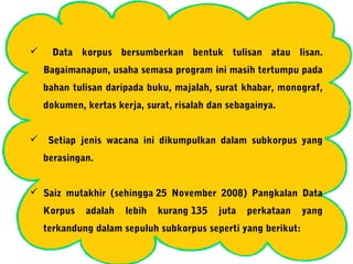 Korpus bahasa yeen kak ikin | PPT