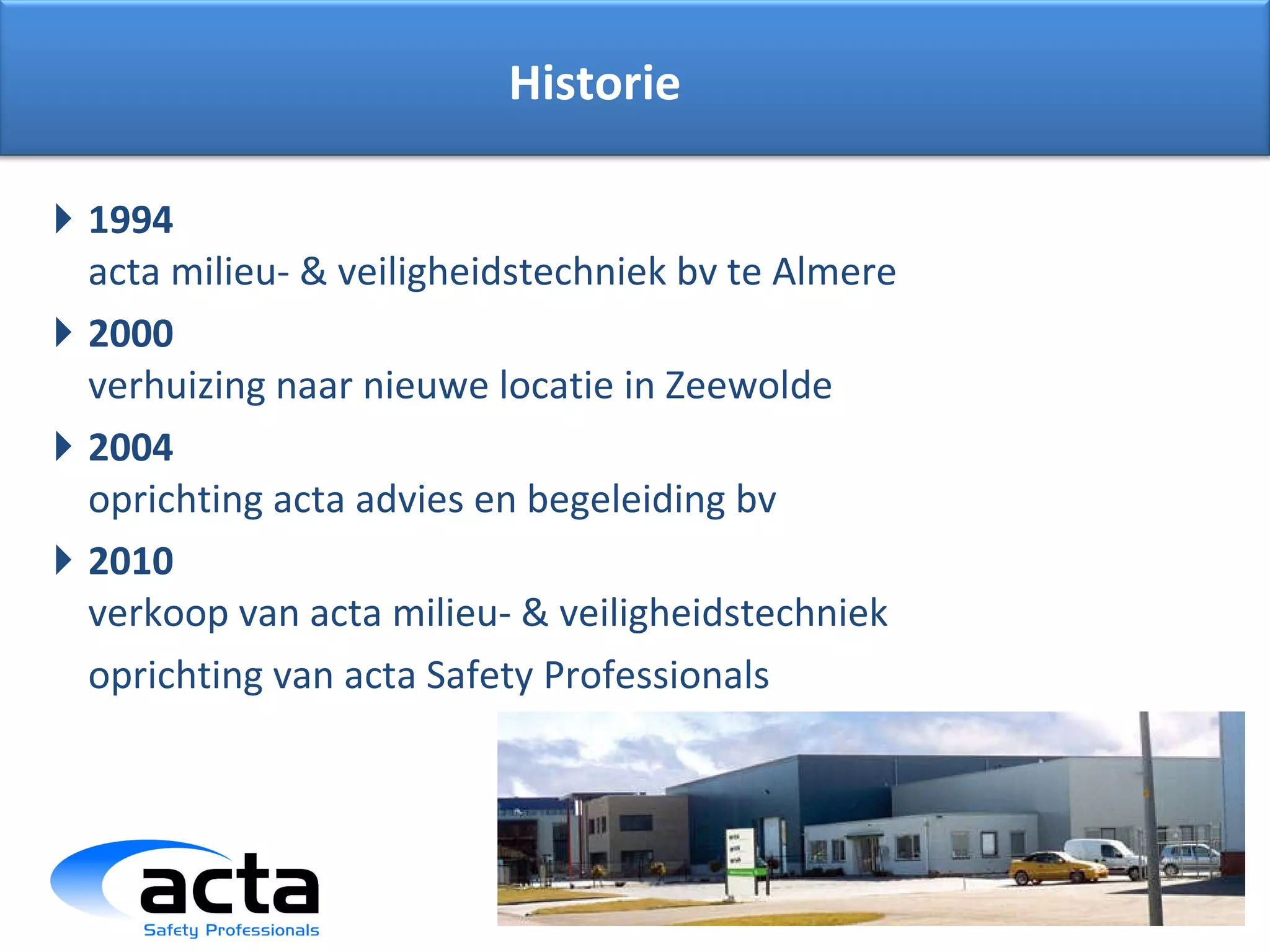 Korte Acta Bedrijfspresentatie 2011 | PPT