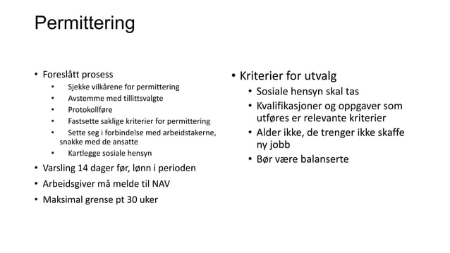 Kort oppsummering arbeidsrett | PPTX