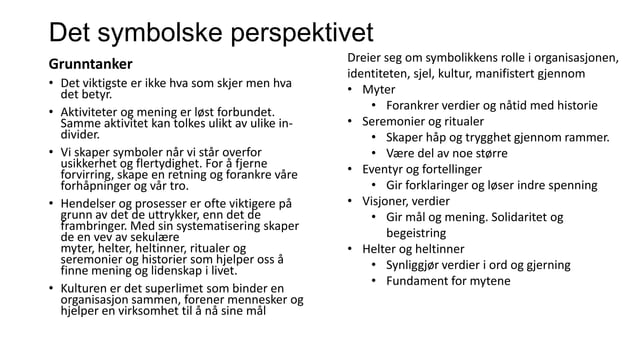 Kort oppsummering fortolkningsrammer | PPTX