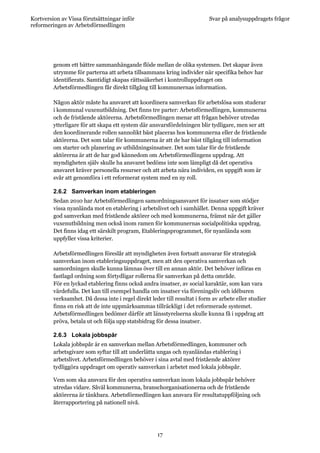 Arbetsförmedlingens reformering. Kortversion av rapporten | PDF