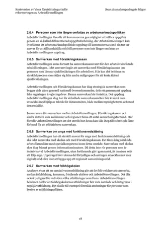 Arbetsförmedlingens reformering. Kortversion av rapporten | PDF