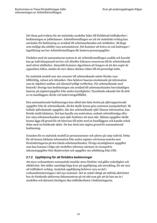 Arbetsförmedlingens reformering. Kortversion av rapporten | PDF