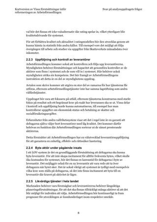 Arbetsförmedlingens reformering. Kortversion av rapporten | PDF