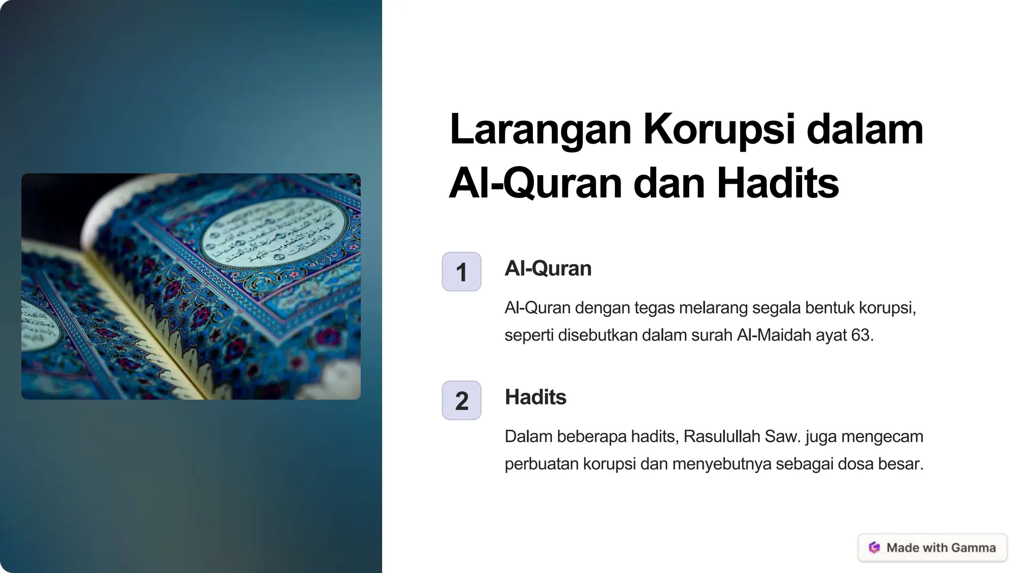 Korupsi-Menurut-Pandangan-Islam- korupsi | PPTX