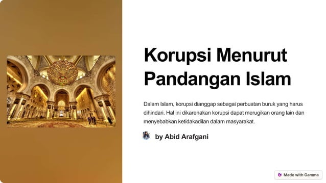 Korupsi-Menurut-Pandangan-Islam- korupsi | PPTX