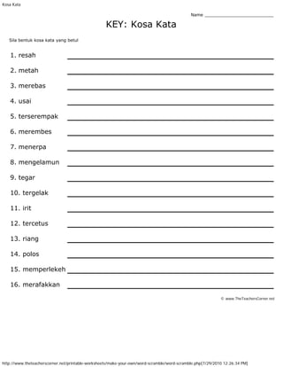 Kosa kata2 | PDF