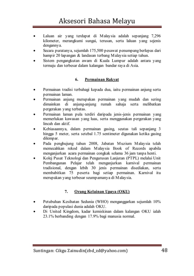 Kosa Kata Dan Ungkapan Menarik Bahasa Melayu SPM | DOCX