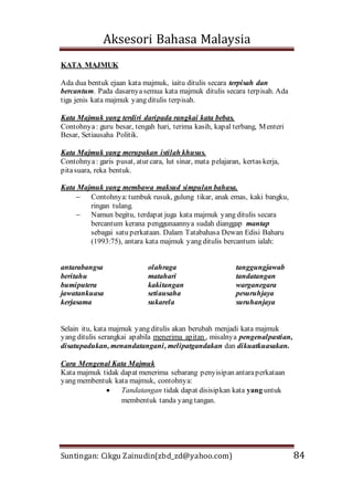 Kosa Kata Dan Ungkapan Menarik Bahasa Melayu SPM | DOCX
