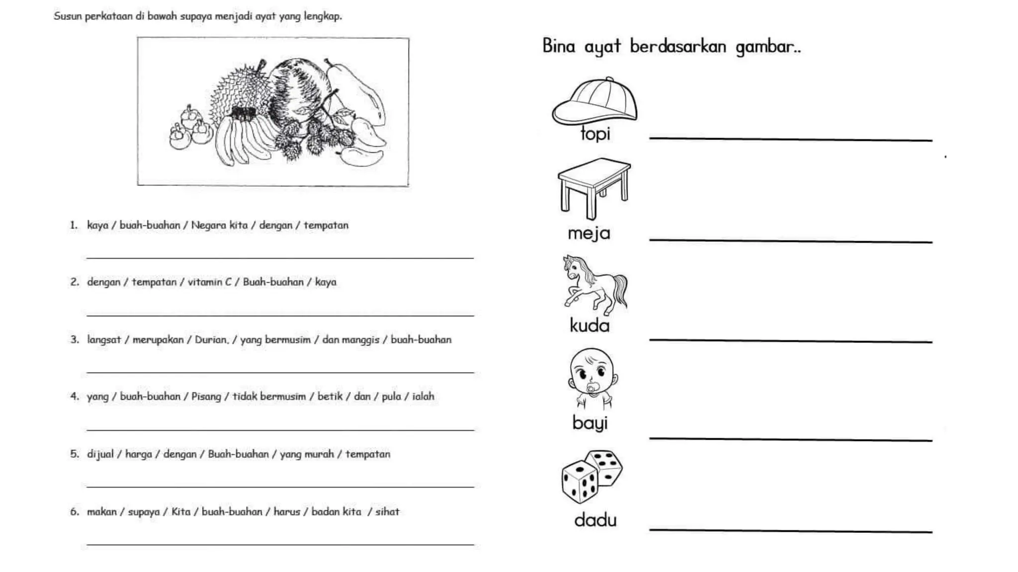 Kosa Kata Wordsearch Bahasa Melayu Tahun 3 | PPT