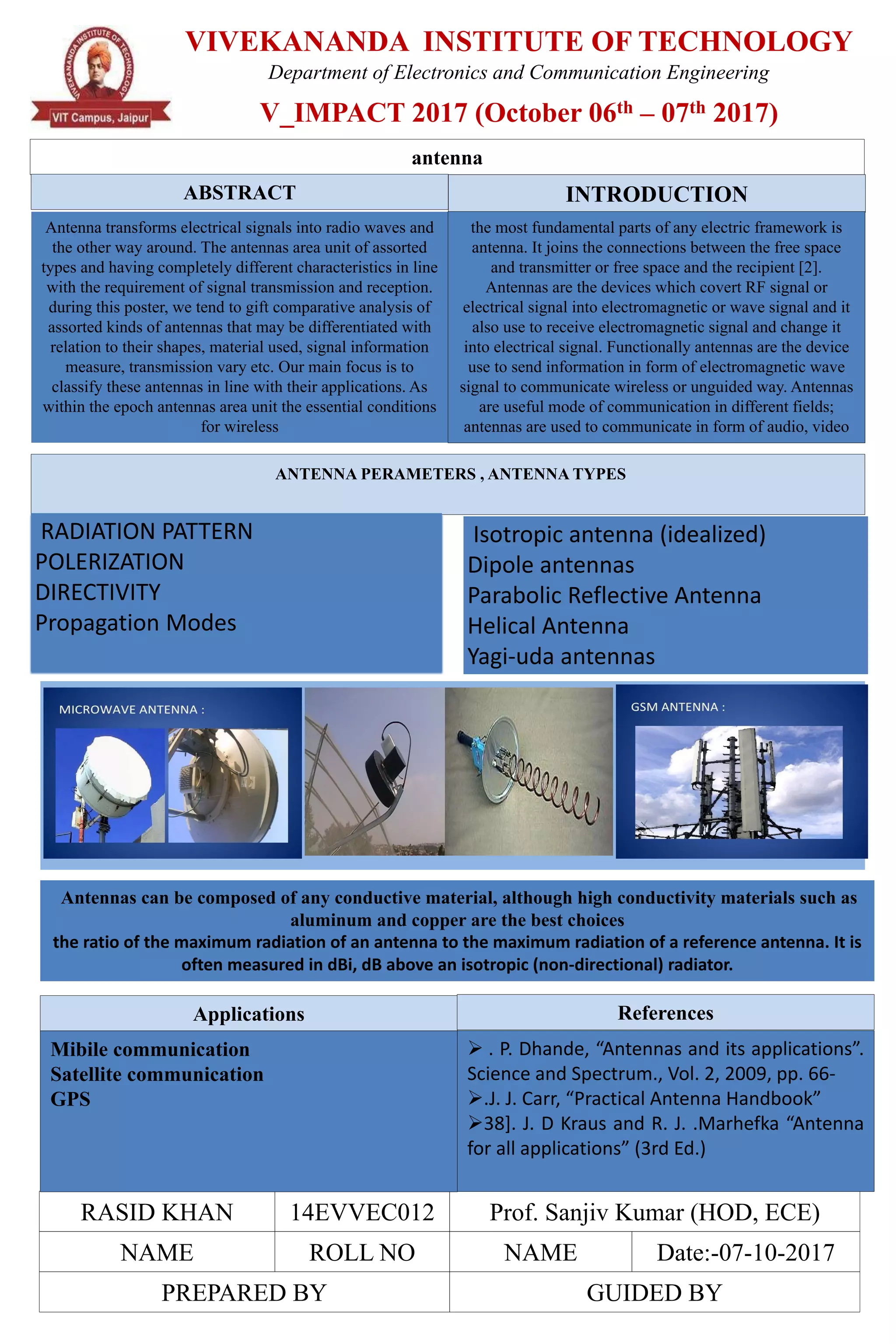 antenna poster presentetion | PPTX