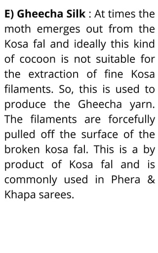 Kosa silk - Finest Silk From Chhattisgarh | Vayan | PDF