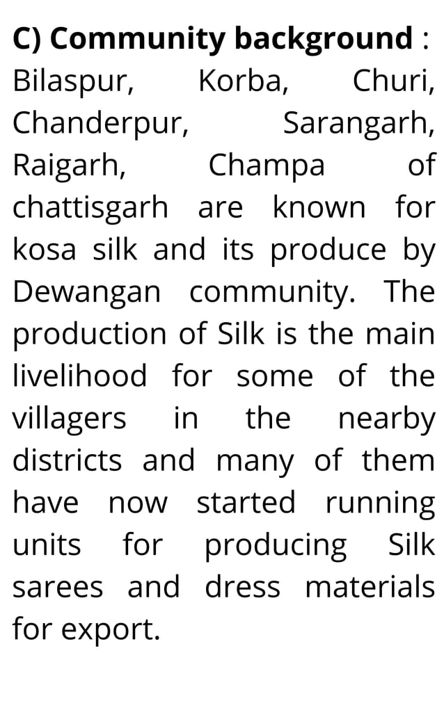Kosa silk - Finest Silk From Chhattisgarh | Vayan | PDF | Needlework ...