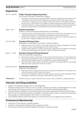 Kosinski, Andy - CV | PDF