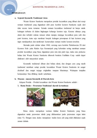 Kosmetik makalah jawa | PDF