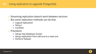 Ilya Kosmodemiansky - An ultimate guide to upgrading your PostgreSQL installation PGConf.EU ...